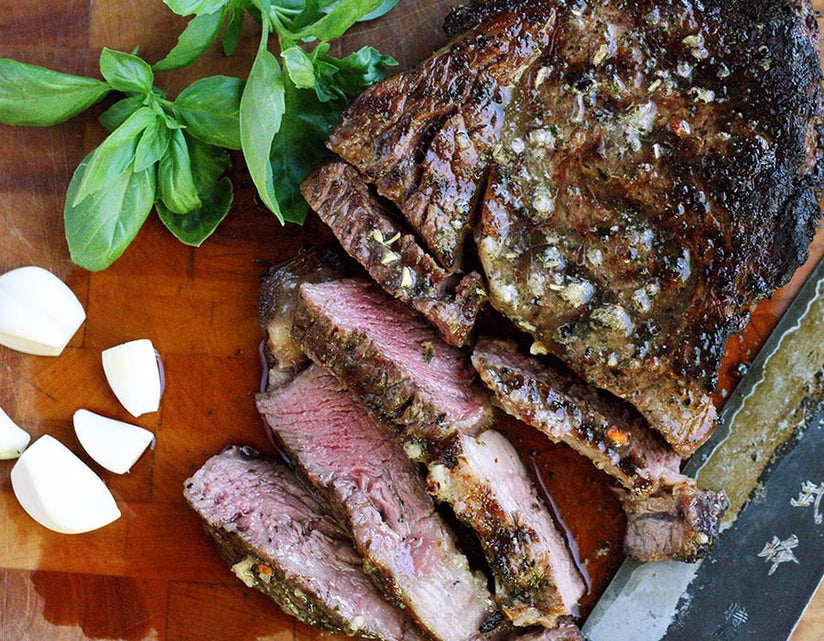 Tuscan Ribeye with Garlic Herb Compound Butter | Oil & Vinegar USA
